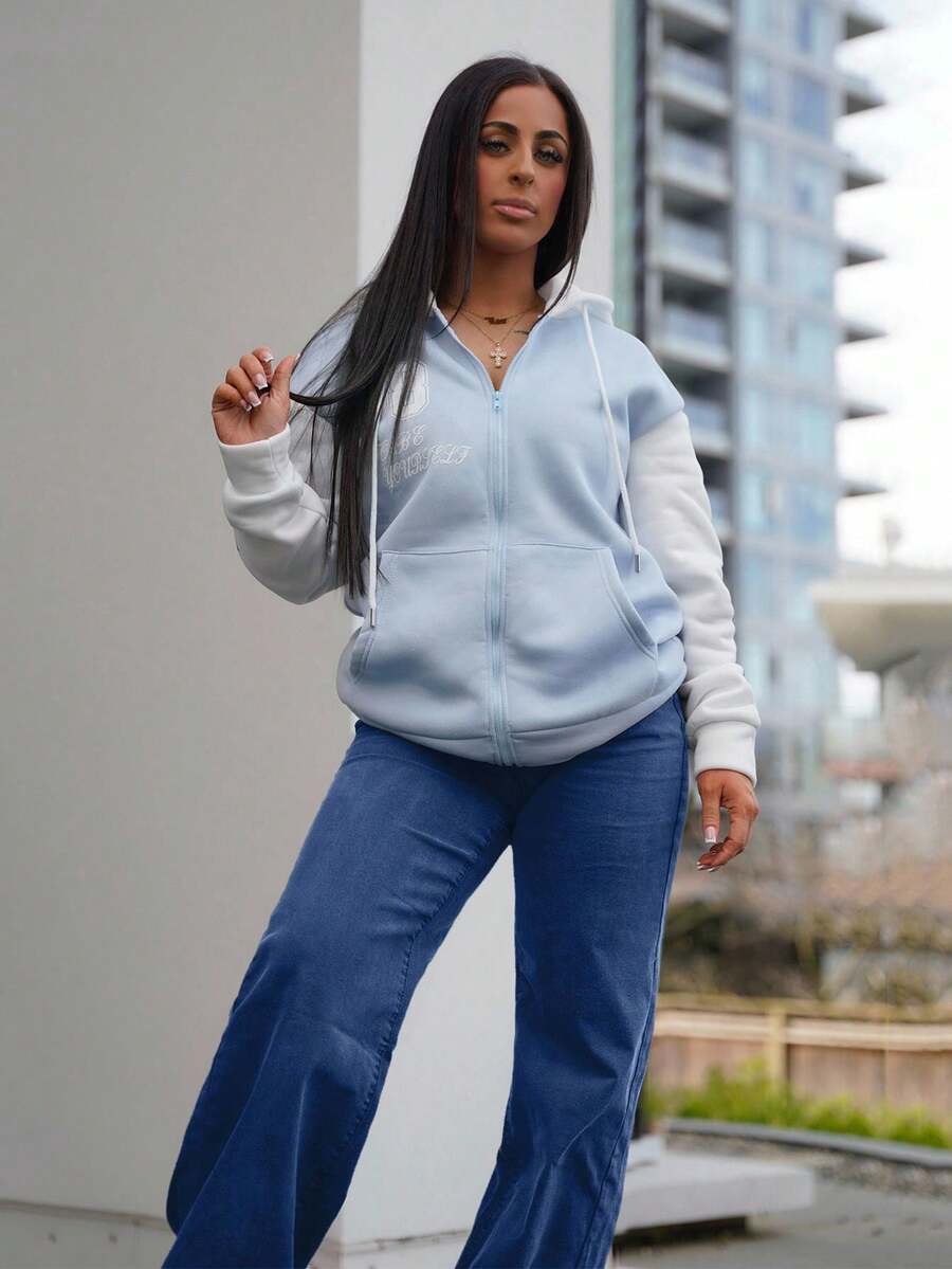 SAYEHFBABY Jeans In Denim A Gamba Dritta Con Vita Medio-alta Da Donna ...