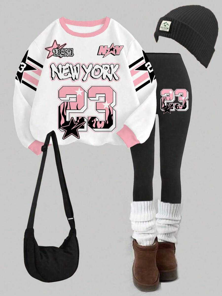 Slaydiva Women's Fall/Winter Casual Streetwear Crew Neck Sweatshirt And ...