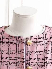 SHEIN Tween-Mädchen Urban Chic Set aus langärmliger Jacke und Minirock ...