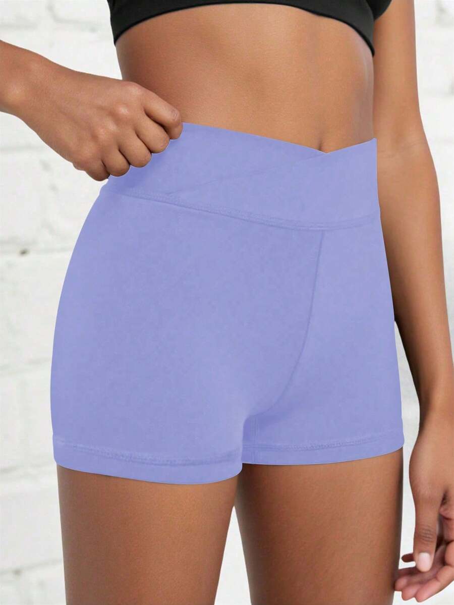 SHEIN Tween Girls Activewear Solid Color Casual Minimalist Criss-Cross ...