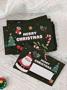 50pcs/30pcs Christmas Scratch Cards With Santa Claus & Christmas Tree ...