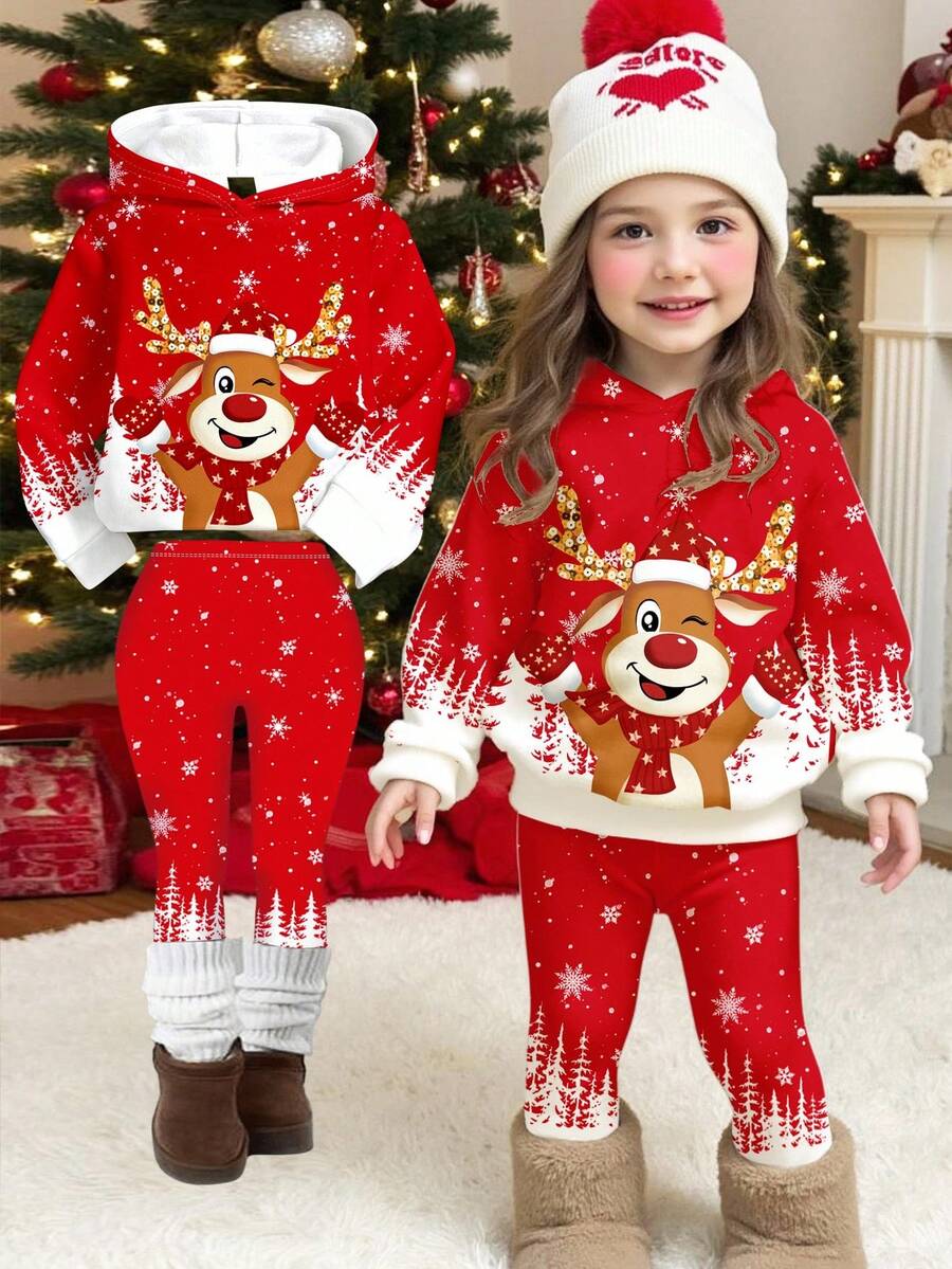 SHEIN 2pcs Baby Girl Casual Loose Raglan Hoodie Sweatshirt & Pants Set ...