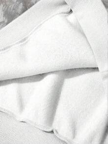 Rovax Hellgrauer Blatt-Tarnmuster bedruckter Damen Rundhals Sweatshirt ...