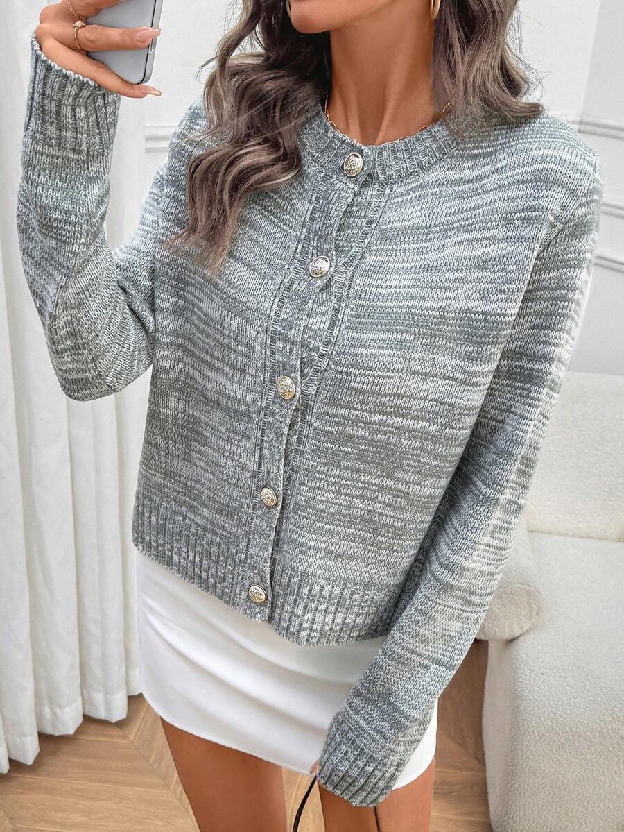 EMERY ROSE Fashionable Korean-Style Casual Relaxed Colorblock Gray ...