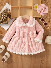 SHEIN Abrigo para niña de 6 meses a 3 años, estilo casual de otoño ...