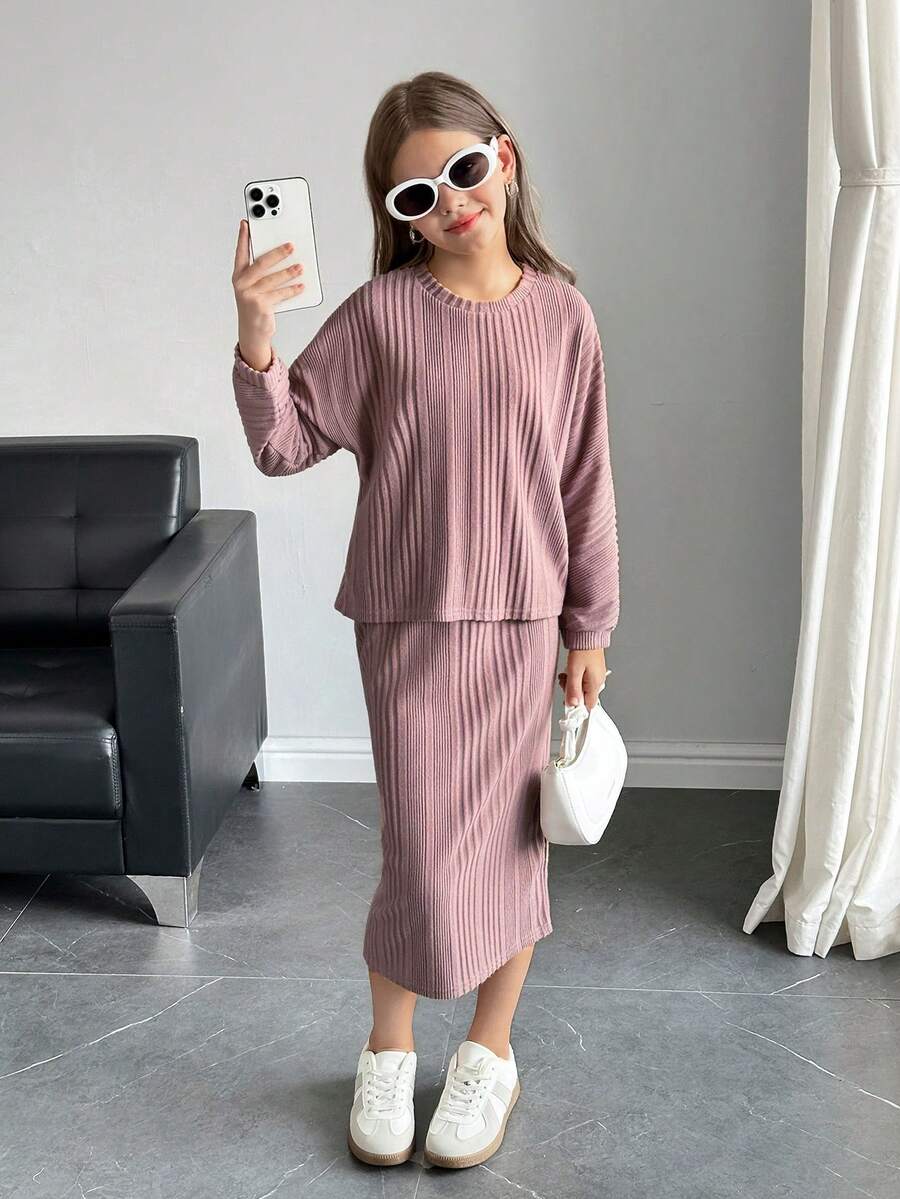 Firerie Kids 2 Stücke Set NovaGlow Kinder Mädchen Lässiges geripptes ...