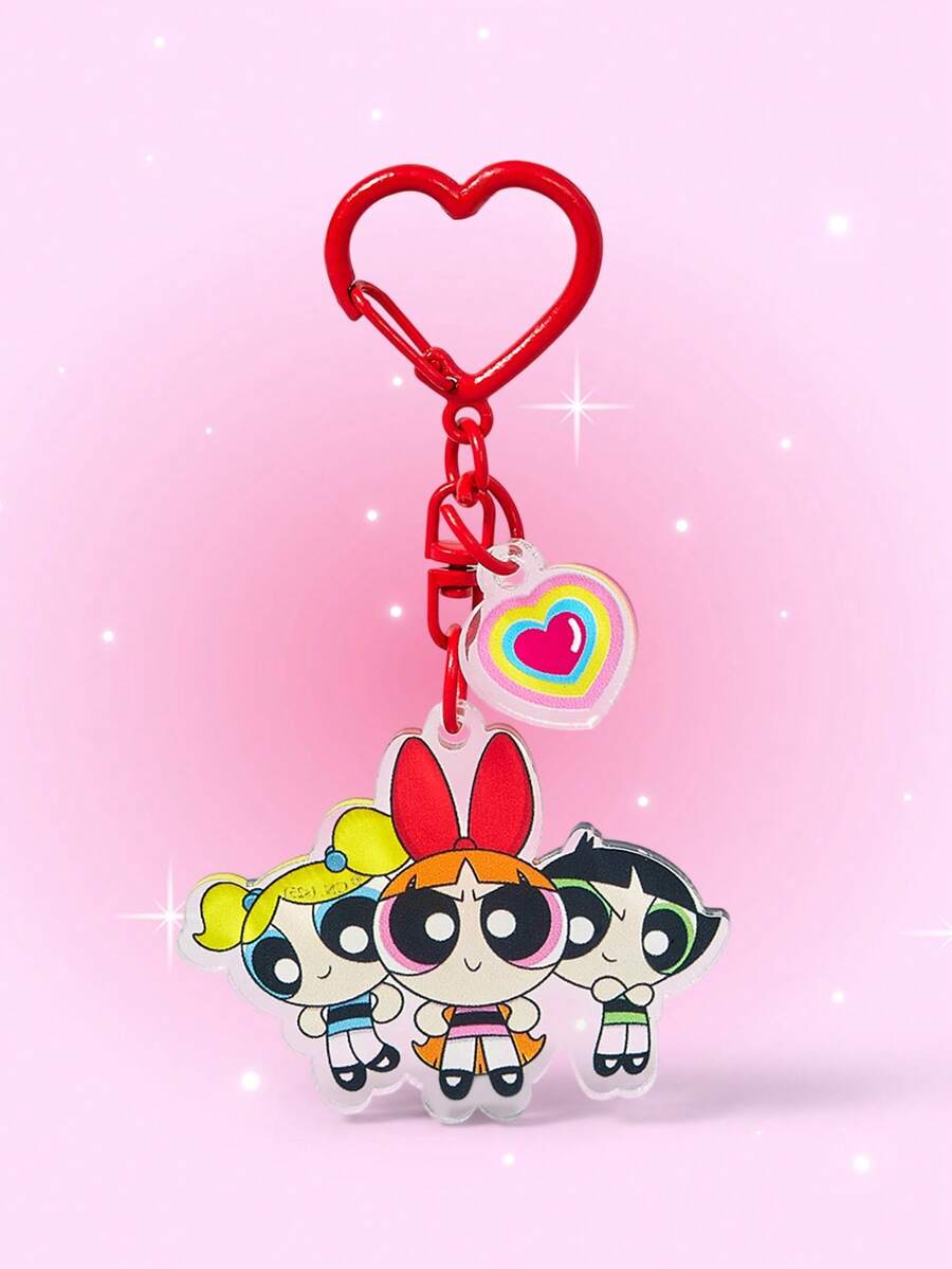 THE POWERPUFF GIRLS X SHEIN Modischer, süßer Cartoon-Schlüsselanhänger ...