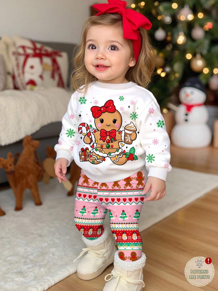 SHEIN Conjunto de Moletom de Manga Longa com Gola Careca e Legging ...