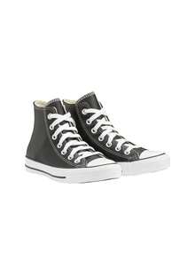 Converse Chuck Taylor All Star Leather High Top Unisex Trainers Black ...