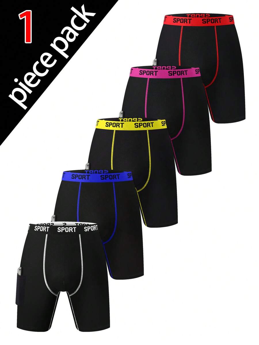 Velminro Boxer da uomo con bordi a contrasto e stampa di lettere ...