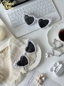 Muroi Mono 1PC Of Bridal Fashion Retro Heart-Shaped Faux Pearl Frames ...