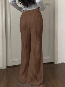 CovetEZ Pantaloni casual a maglia con vita elastica e ricamo a tema ...