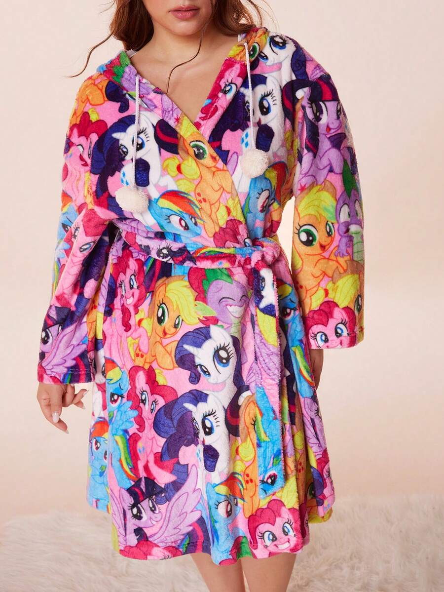 My Little Pony X SHEIN Plus Size Soft & Comfortable Horse Print ...