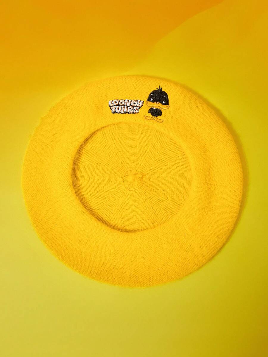LOONEY TUNES X SHEIN Berretto basco carino con ricamo di lettere e ...