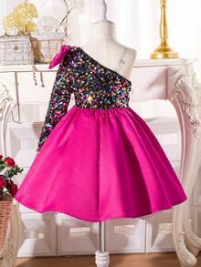 SHEIN Young Girls White Summer Princess Sequin 7th Birthday Dress ...