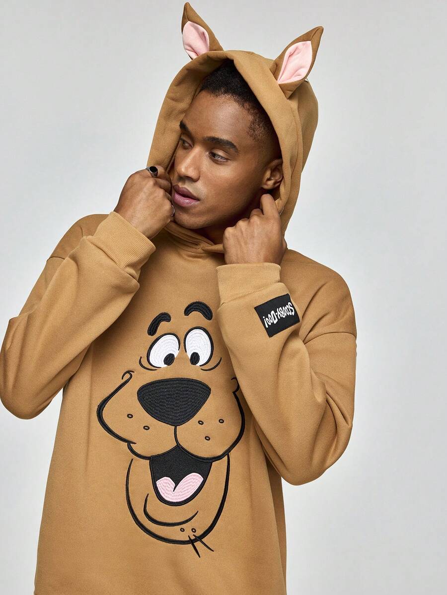 SCOOBY-DOO X SHEIN Moletom Casual Masculino com Bordado de Cachorro ...