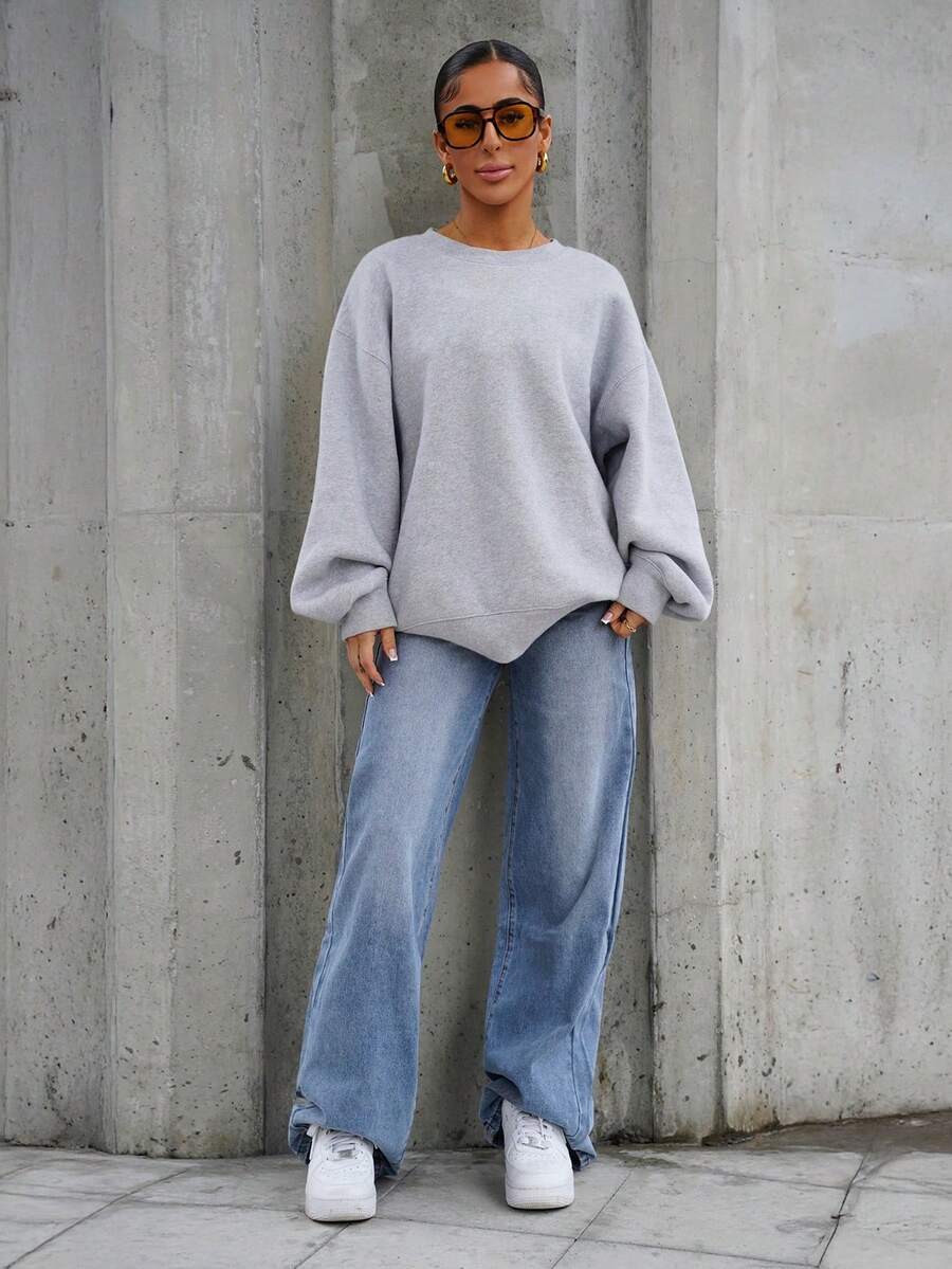 SAYEHFBABY Pantalones Vaqueros De Pierna Ancha Para Mujer | Mode de ...