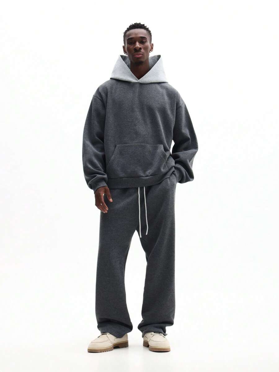 SUMWON Herren Hoodie Co-Ord Set mit kontrastierender Kapuze und ...