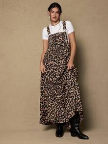 Freevana Modisches Pendlerkleid mit Leopardenmuster in Große Größen ...