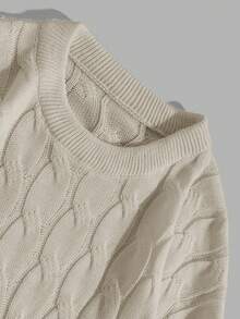 EURMUSE Herren Kabel Strickpullover mit Rundhalsausschnitt in ...