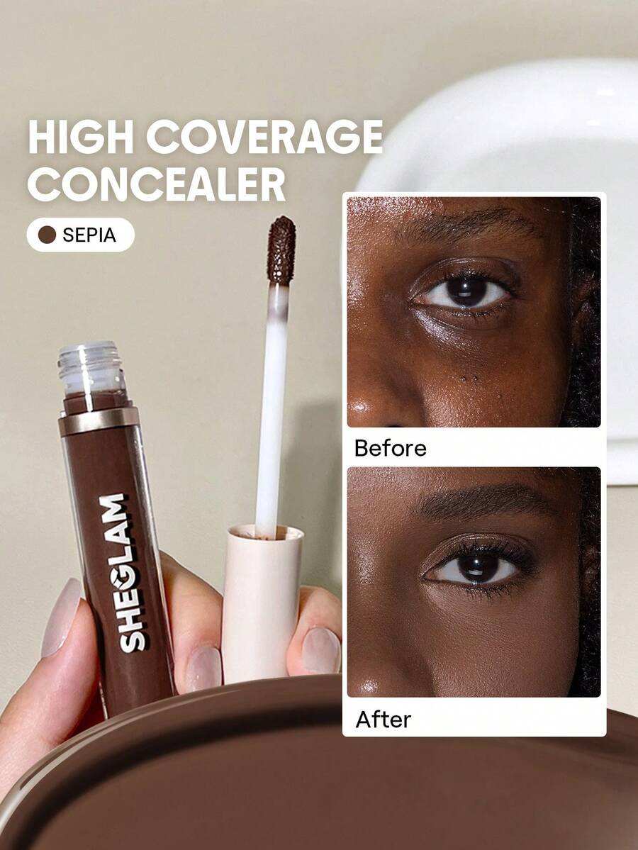 SHEGLAM Like Magic 12Hr Full Coverage Concealer-Sepia Matte Liquid ...