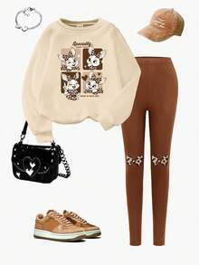 Cozy Fall & Winter Styles, Tween Girl Casual Fashion Creative ...