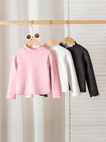 3 peças/Conjunto Conjunto de Roupa Íntima Versátil e Doce de Gola Alta ...