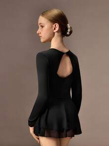 SHEIN Tween Girls Clothing A Sophisticated Black Long-Sleeve Leotard ...