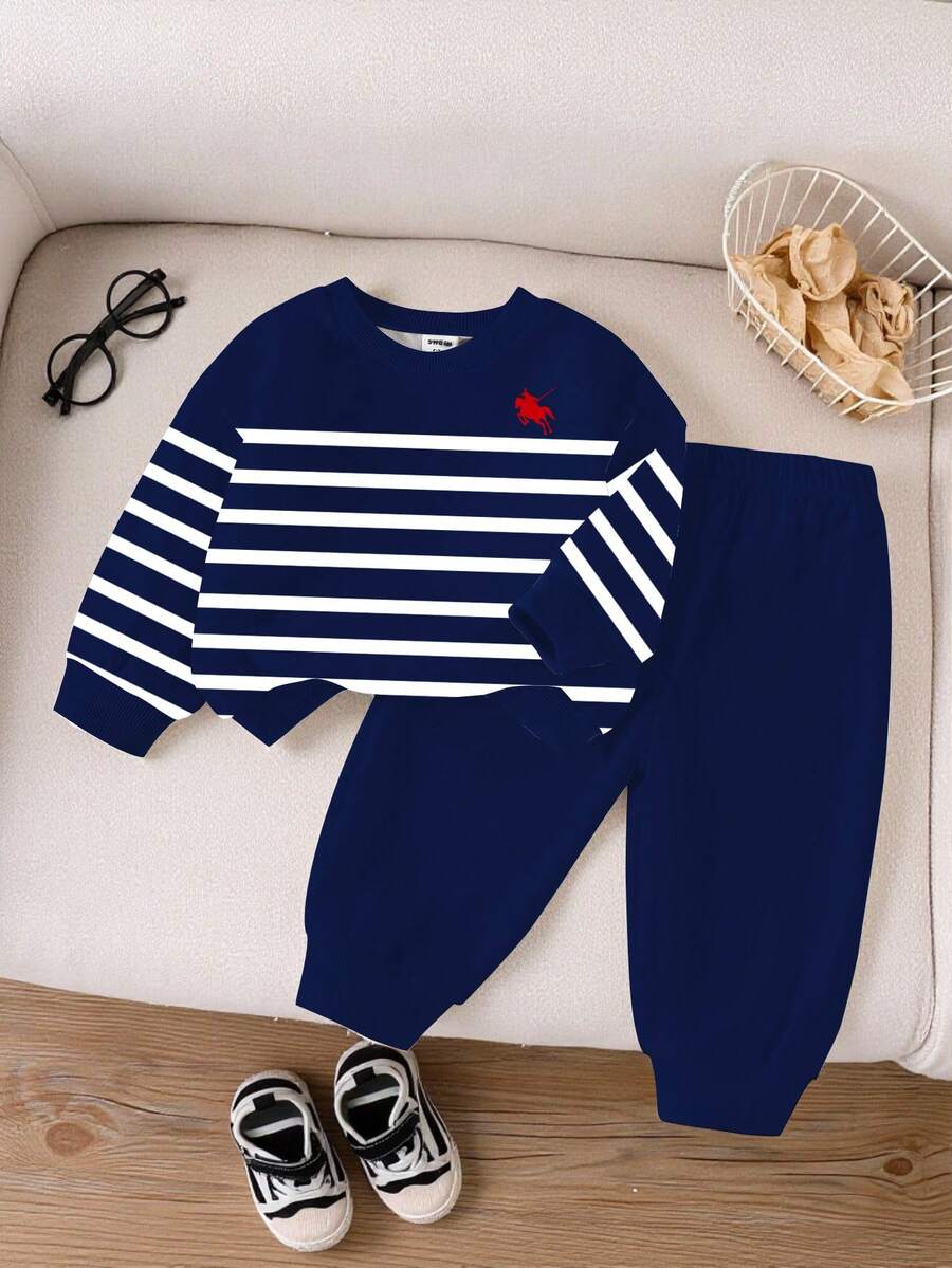 Playful Pals 1 Set Baby Boys Casual Stylish Minimalist Polo Style Black ...