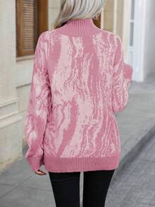 EMERY ROSE Suéter casual de mujer con cuello alto y bloques de color ...