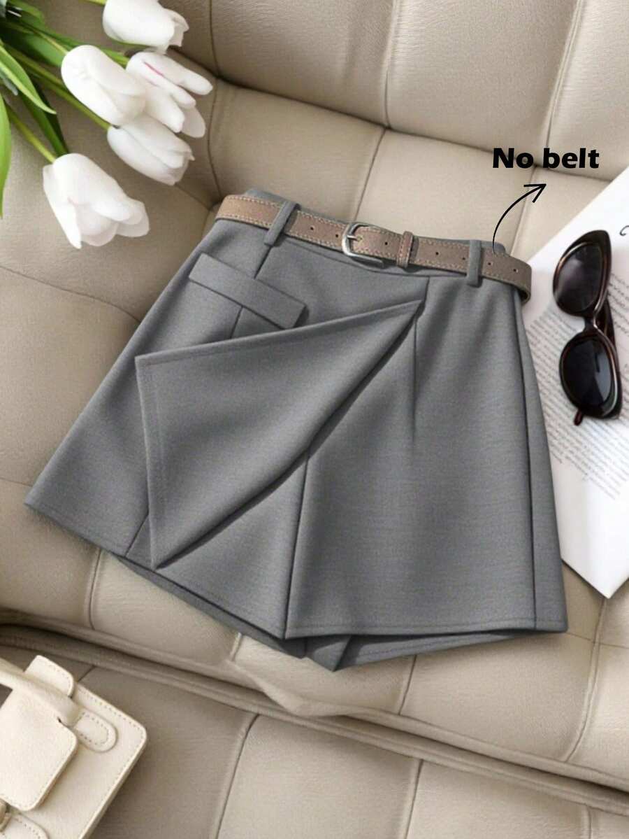 Franclia Women's Elegant Minimalist A-Line Waist-Less Shorts, Suitable ...
