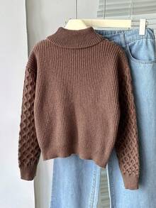 Neuer modischer, vielseitiger, einfacher Pendler-Pullover mit ...