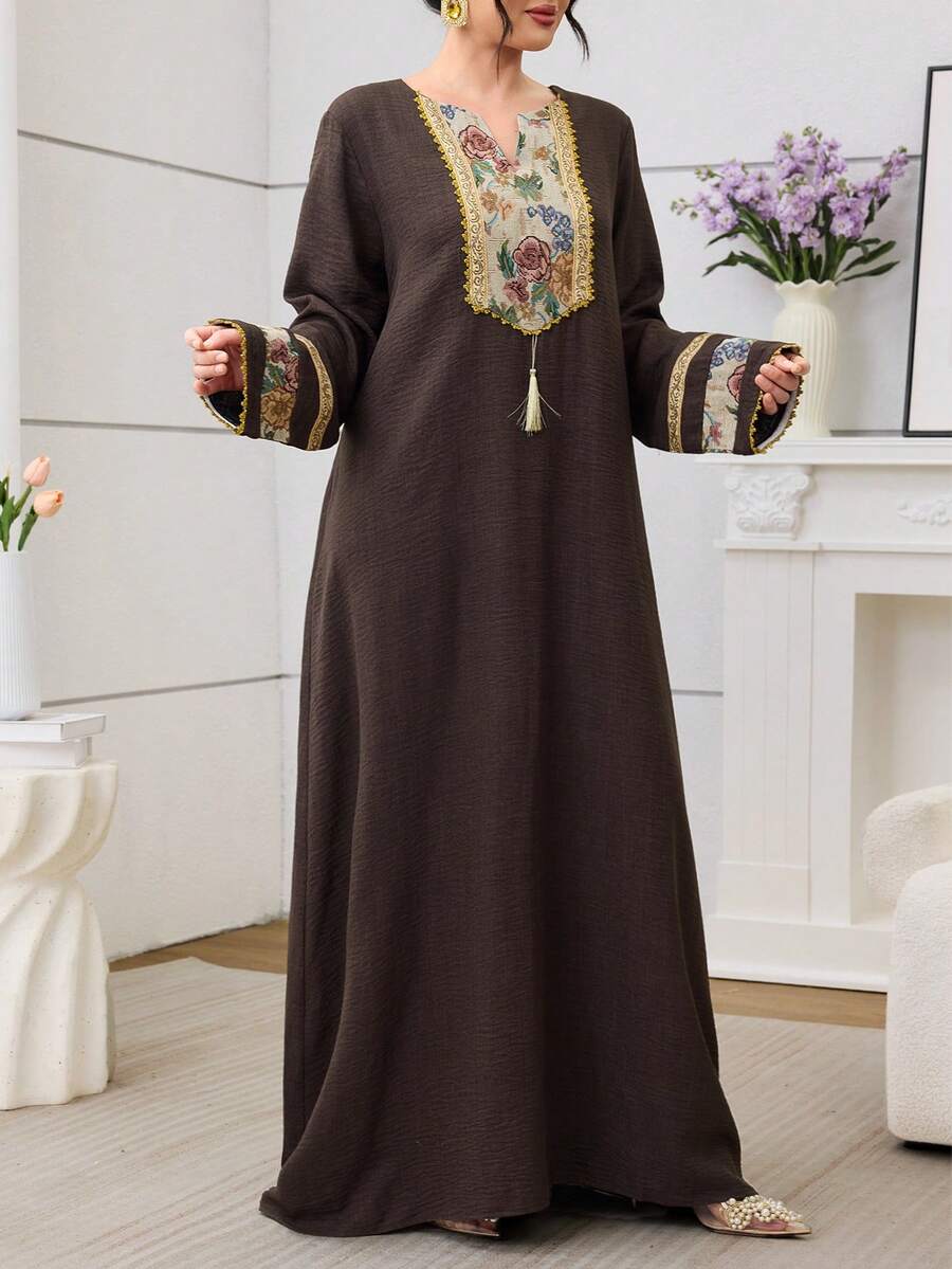 Al Najma Turkse maxi-jurk voor dames en traditionele Arabische abaya ...