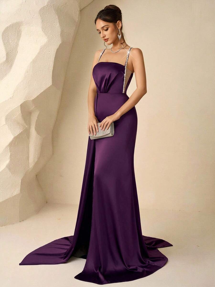 Coutiva Vestido de noche formal (muy adornado) | Mode de Mujer | SHEIN ...