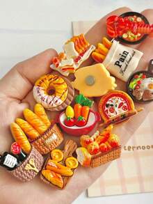 12-Piece Delicious Food Theme Fridge Magnets, Kitchen & Bakery Magnetic ...