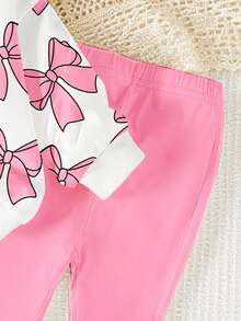 SHEIN 1 Set Baby Girls' Casual Fashionable Cute Bow Decor Round Neck ...