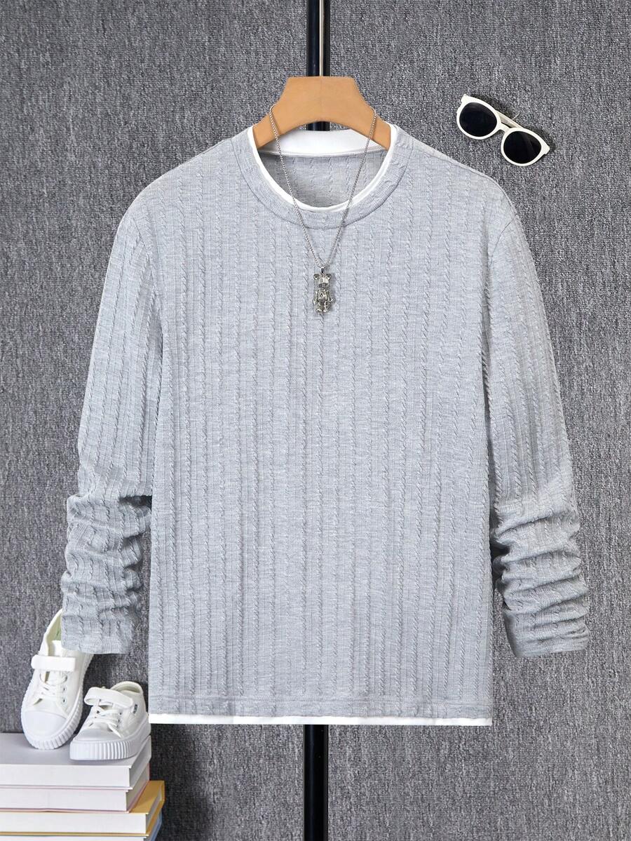 SHEIN Mirajuku Teenage (Boys) Contrast Collar Casual T-Shirt, Spring ...
