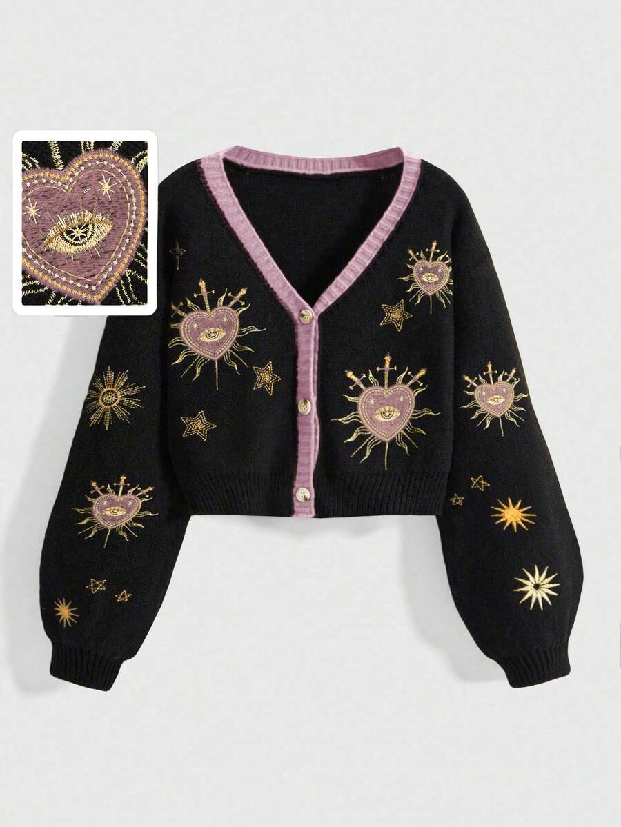 ROMWE Goth Cardigan da donna oversize in stile gotico e misterioso da ...