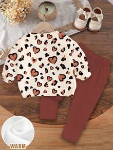 Baby Girl Casual Minimalist Vintage American Style Heart Print ...