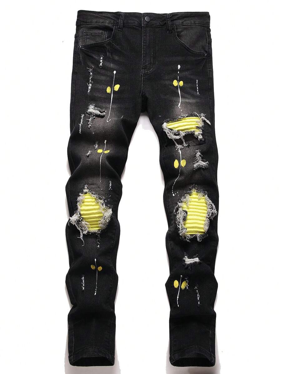 Manfinity LEGND Jeans vaqueros casuales de hombre con bolsillos y ...