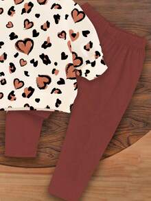 Baby Girl Casual Minimalist Vintage American Style Heart Print ...
