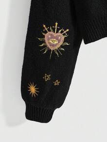 ROMWE Goth Cardigan da donna oversize in stile gotico e misterioso da ...