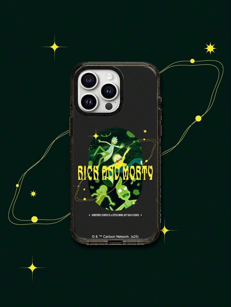 Rick and Morty X SHEIN 1 Custodia protettiva a doppio colore con design ...