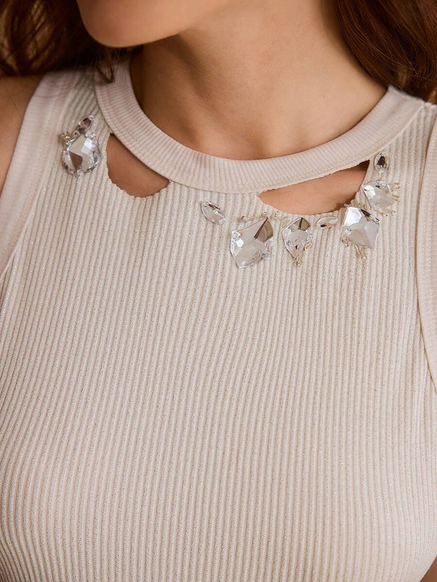 MOTF PREMIUM REGATA FEMININA SÓLIDA COM FIO DOURADO/PRATA CANELADA ...