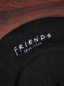 SHEIN Boina Casual Versátil de Moda com Bordado de Letra para Mulheres ...
