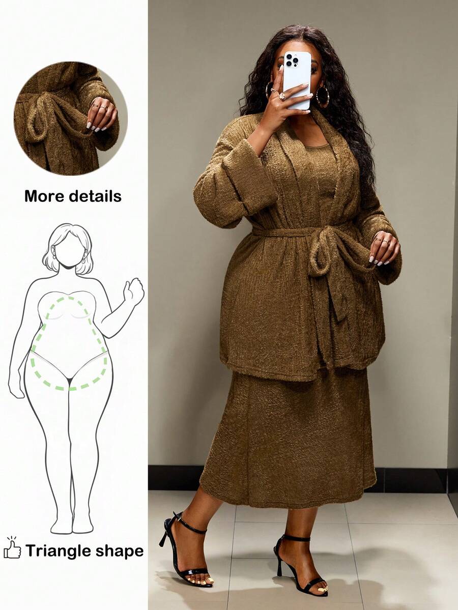 Truni Plus Size Women Casual Long Sleeve Shawl Collar Jacket And ...