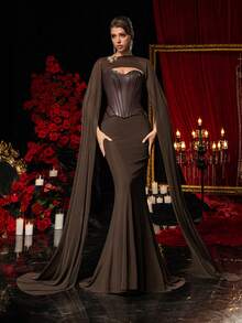 Glamrae Elegant, Romantic, Sexy, Minimalist, Coffee Brown, Leather ...