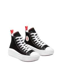 Converse Chuck Taylor All Star Move Platform Kids Canvas Shoes Black ...