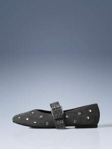 Cuccoo CUCCOO GRLICON Women's Solid Color Rivet Design Button ...