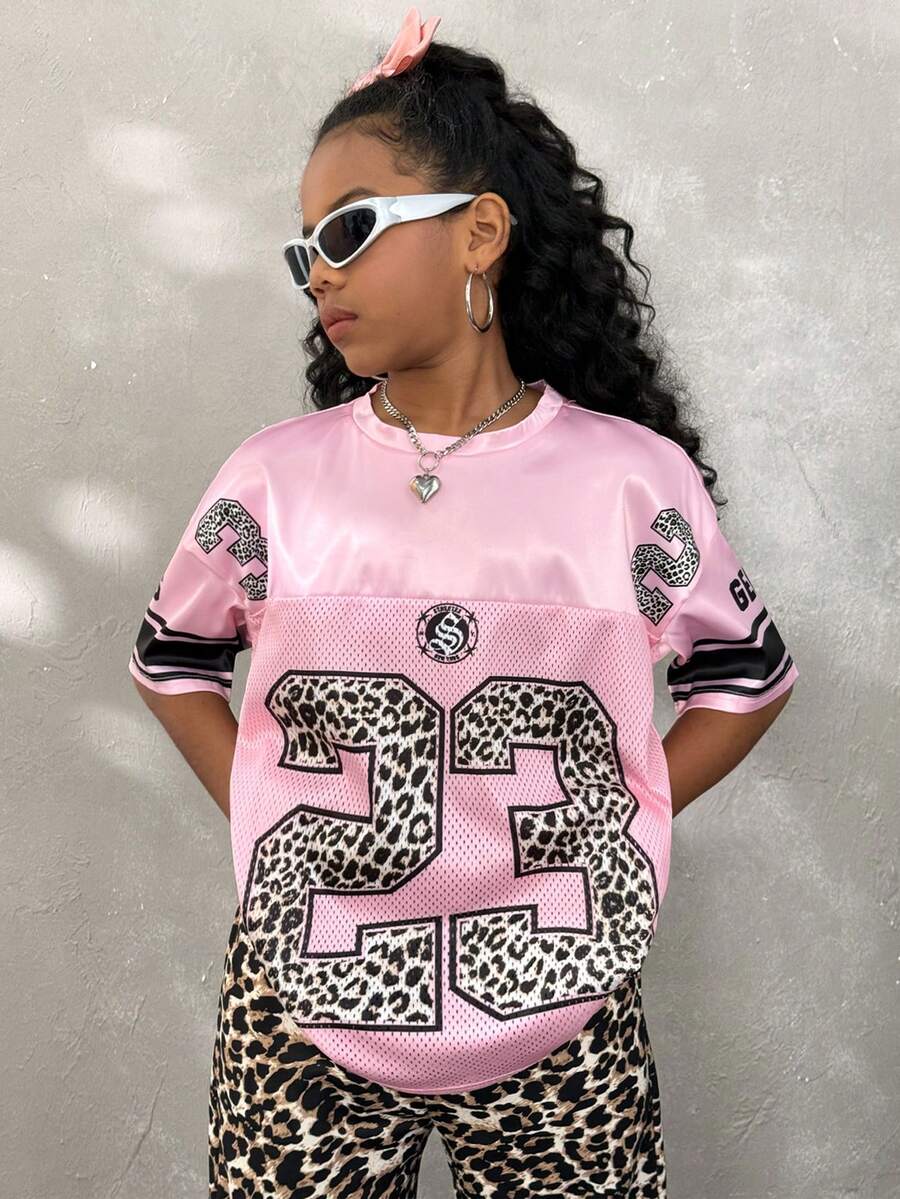 Coolane Kids Tween-Mädchen Kurzarm-Lässig T-Shirt aus Satin mit Print ...